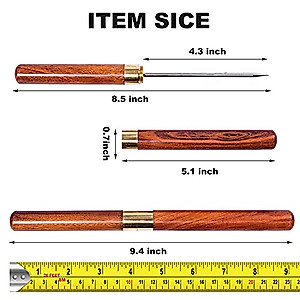 QiBaLee Ice Pick 2Pcs. Ice Picks for Breaking Ice. 9 Inches Length. Secure Wooden Caps and Non-slip Wooden Handles. Easy to Store. For Use in Kitchen Bars Bartender Picnics Camping& Restaurant
