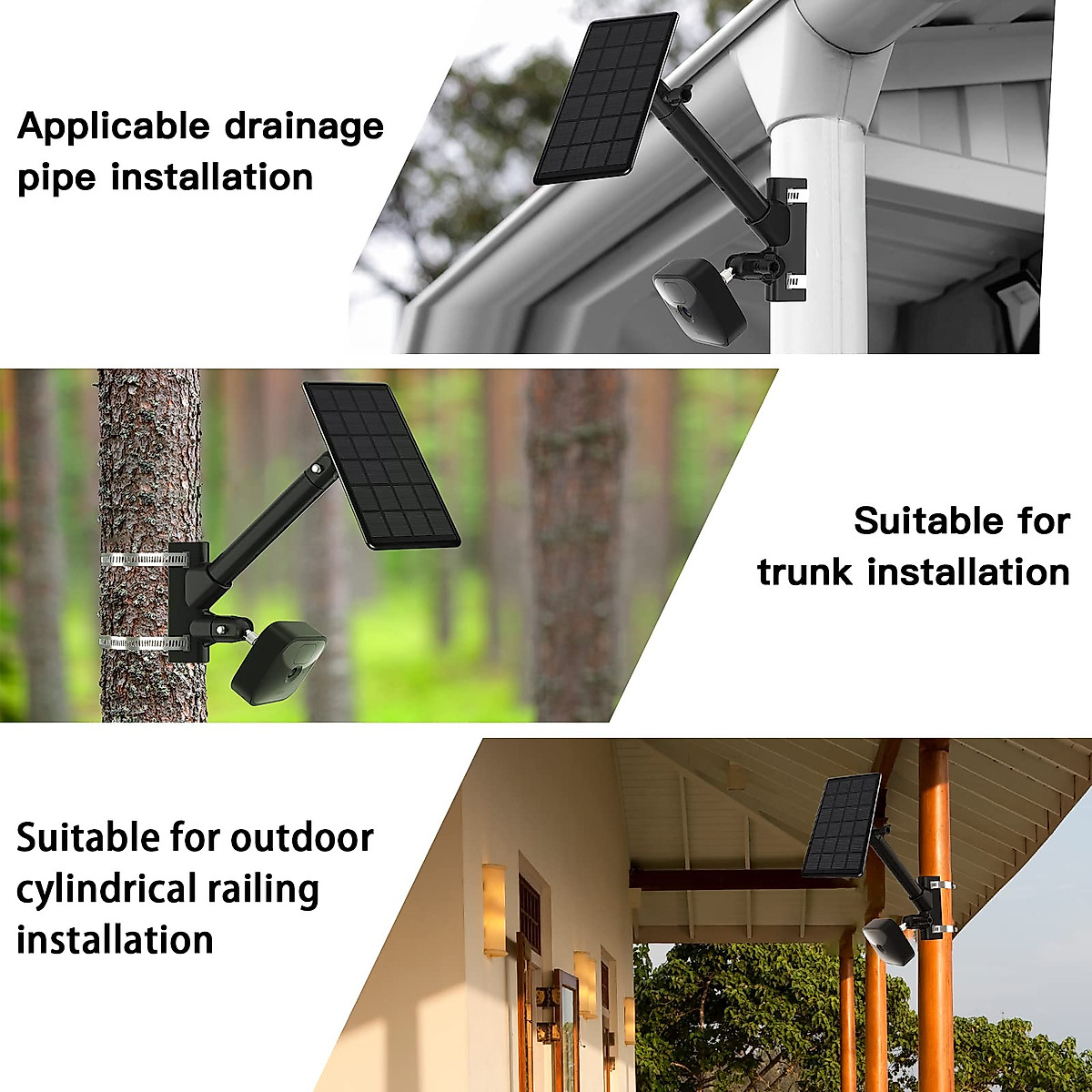 Koroao 2-in-1 Universal Pole Mount for Camera & Solar Panel Compatible with Blink Outdoor4/XT/XT2 Camera