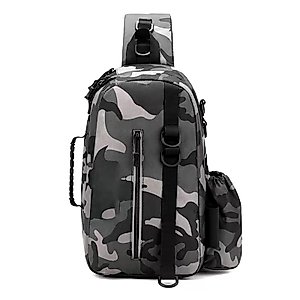 Pro Fishing Backpack,Fishing Tackle Bag with Rod Gear Holder,Fishing Tackle Storage Bag for Fishing Hiking Camping Hunting,Fishing Gifts for Men,Lightweight (CamoC)