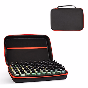 ZORETCO Alcohol Ink Storage Case，60 Bottles Miniature Paint Organizer with Foam Bases and Inner Storage Pocket (Ink not Included)