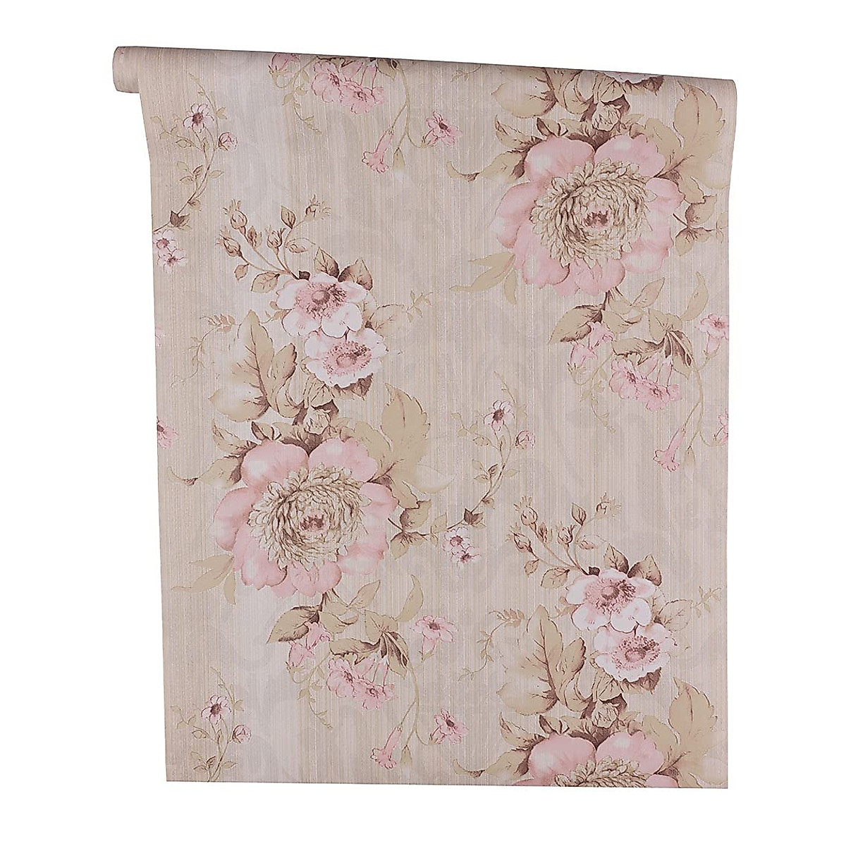 HDsticker Self Adhesive Vinyl Pink Peony Floral Shelf and Drawer Liner Contact Paper for Cabinets Dresser Drawer Walls Furniture Table Decal Removable 17.7X117 Inches