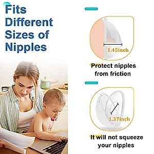 Breast Milk Catcher, Milk Collector for Breastfeeding Mother, Breast Shells, Breastmilk Collector with Plugs, for Milk Leaks, Protect Cracked Nipples&Collect Breastmilk, Silicone Nursing Cups-2PCS
