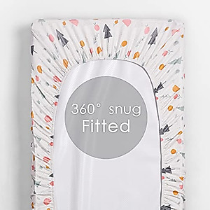 SnoozyNest Changing Pad Cover Set, 2 Pack Diaper Changing Table Cover Sheets Ultra Stretchy Snug Fitted Sheets for Baby Boys Girls (Tropic Garden)