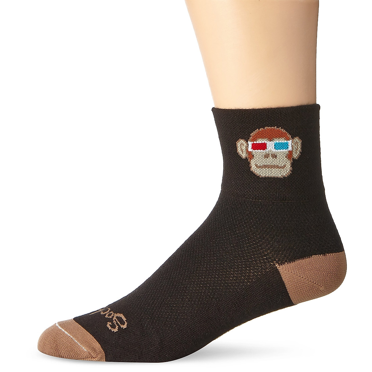 SockGuy, Men's Classic Socks - Small/Medium, Monkey See 3D