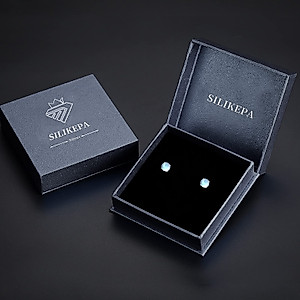 Moonstone Earrings for Women 925 Sterling Silver Moonstone Stud Earrings Round Moonstone Earrings Jewelry Gifts for Women