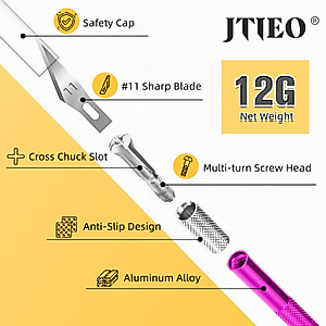 JTIEO 74 Pack Hobby Knife Exacto Knife with 4 Upgrade Sharp Hobby Knives and 70 Spare Craft Knife Blades for Art, Scrapbooking,Stencil