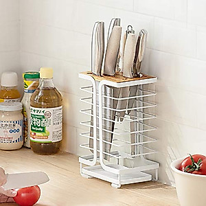 Poeland Knife Block Kitchen Knife Holder Storage Organizer