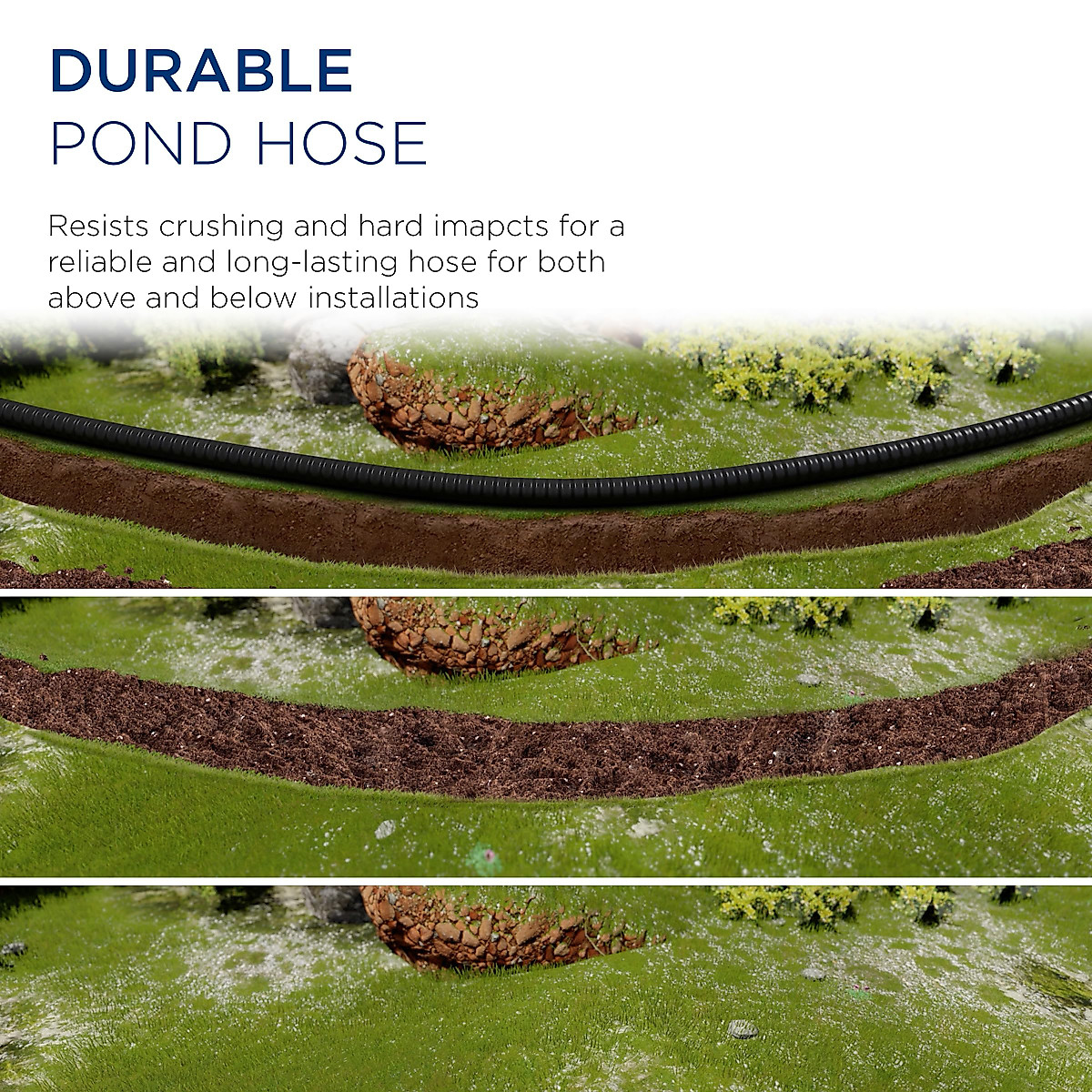 Alpine Corporation 25' PVC Ultra-Flex Hose with 1.5" Tall Inside Diameter for S-4 Fittings