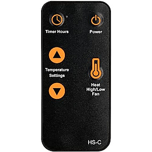 Compatible with Heat Surge Electric Fireplace Stove Heater Infrared Remote Control Accent Power Tower, Mini Glo Touch, Mini Glo Touch HD Widescreen, 2014 S8 EV.3 RNG Item # 30000770