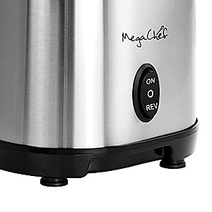 Megachef Pro Stainless Steel Slow Juicer, Chrome Silver