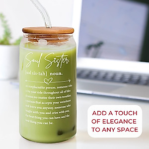 Sisters Gifts from Sister - Gifts for Sister, Big Sister - Sister Birthday Gifts from Sister - Friendship Gifts for Women Friends, Gifts for Friends Female, Bestie Gifts for Women - 16 Oz Can Glass