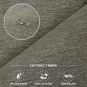 Lokex Bench Cushion,45x16 Inch Waterproof Bench Cushions for Outdoor Furniture,Non-Slip Window Seat Cushions Indoor,Smoke Gray