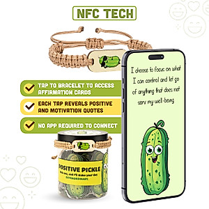 60 Positive Pickle Cards, Affirmation Cards For Women, Mom and Teens, Pickle Gifts, Fun Gifts, Inspirational Gifts For Women, Mothers Day Gifts for Mom from Daughter Son, Teen Girl Gifts Trendy Stuff