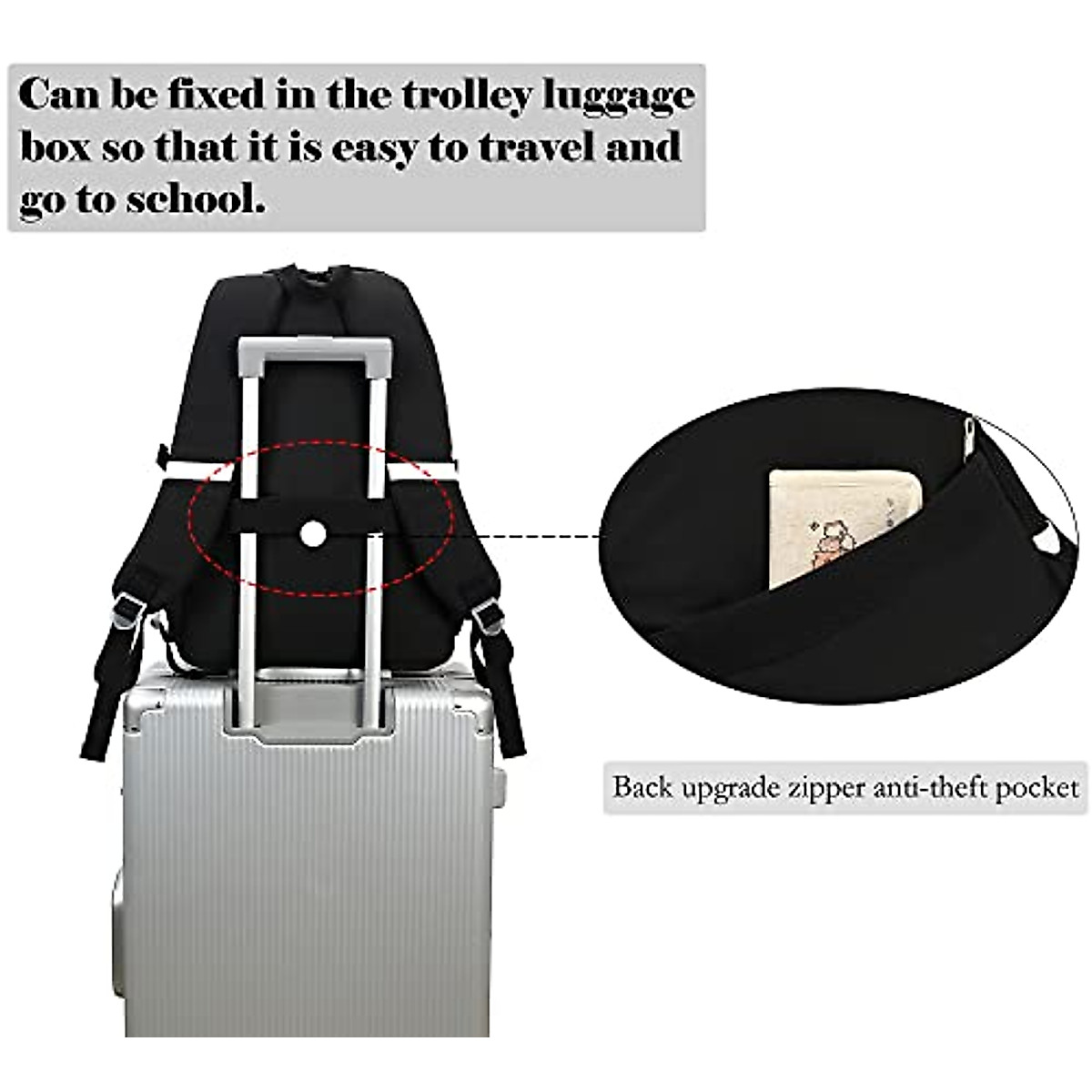 Makukke School Backpacks for Teen Girls - Laptop Backpacks 15.6 Inch College Cute Bookbag Anti Theft Women Casual Daypack,White