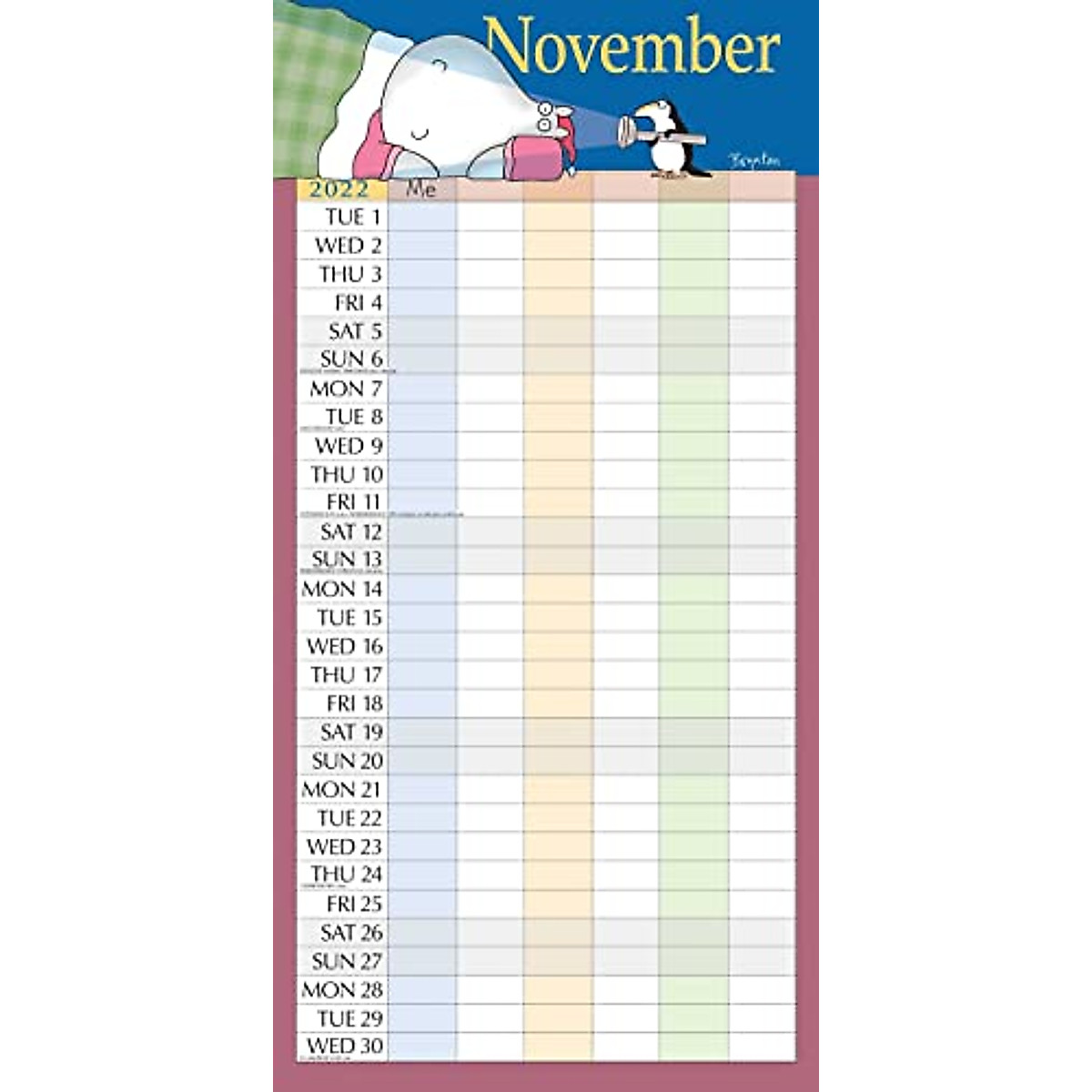 Sandra Boynton's My Family Calendar 17-Month 2022-2023 Family Wall Calendar