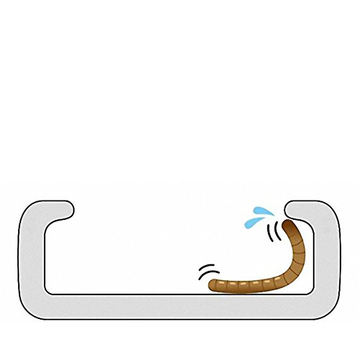 OMEM Worm Dish Mini Reptile Food Bowl Ceramics Made (S)