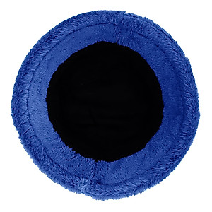 Women Plush Fluffy Bucket Hat Warm Lining Winter Faux Fur Cozy Wide Brim Winter (Royal Blue)