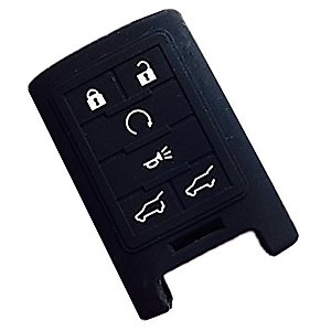Rpkey Silicone Keyless Entry Remote Control Key Fob Cover Case protector Replacement Fit For Cadillac Escalade ESV EXT Escalade 22756466 22756465 OUC6000066