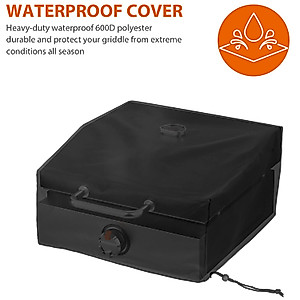 Griddle Lid for Blackstone 17 Inch Adventure Ready 1832 Griddle Flat Top Grill Station, Outdoor Hinged Lid Griddle Hard Cover Hood with Handle for 17" Blackstone Tabletop Cooking Station Griddle