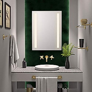 Gatco 5057 Designer II Glass Shelf, Brushed Brass/Wall Mounted 22.50" x 5.85" Tempered Glass Shelf