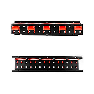 QWORK Spray Bottle Storage Rack, Aerosol Can Rack Organizer Wall Mount, Sprayer Spray/Composite Bottle Holder, Cleaning Detailing Tools Organizer, with 5 Holes and 5 Plastic Hooks