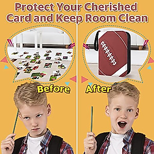 Mlikero 400 Pockets Football Card Binder, Football Trading Cards, Display Case with Football Card Sleeves Card Holder Protectors Set for Football Cards…