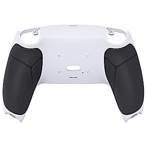 Black White Performance Rubberized Grip Redesigned Back Shell for PS5 Controller eXtremerate Rise & RISE4 Remap Kit - Controller & Rise Remap Board NOT Included
