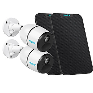 REOLINK 4G Camera Go Plus 2 Pack Bundle, 3G/4G LTE Security Camera 2K with Person/Vehicle Detection, No WiFi Security Camera, Solar Powered, 4MP Night Vision, Waterproof, Local & Cloud Storage