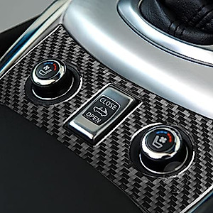 for Infiniti G37 Sedan 2010-2013 Carbon Fiber Black Stickers Car Interior Decorative Accessories (with Heated seat)