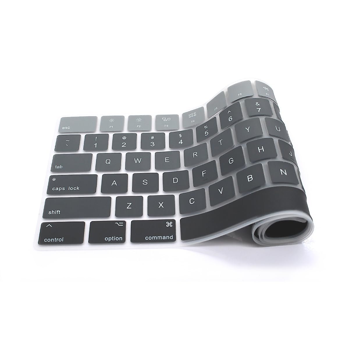Boaulee Ultra Thin Silicone A1843 Keyboard Cover Skin for iMac Full Size Wireless Numeric 2017-2019 Magic Keyboard with Numeric Keypad MQ052LL/A A1843 US Layout (Gradient Gray)
