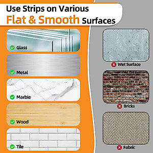 Summerbrite Picture Hanging Strips Heavy Duty, Damage Free Hanging Picture Hangers, Picture Hanging Kit, Hanging Hooks Without Nails, Wall Strips Sticky Adhesive Tape for Christmas (56 Strips)