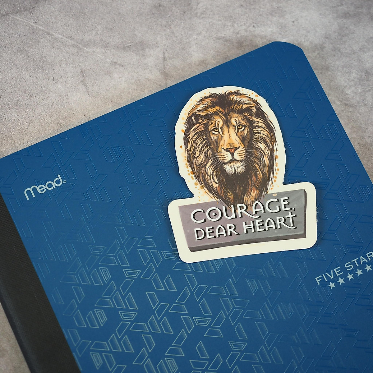 Courage Dear Heart Aslan Quote Sticker - CS Lewis Sticker for Hydroflask - Narnia Laptop Decals - Christian Book Lover Gift - Fantasy Literature Great Quotes