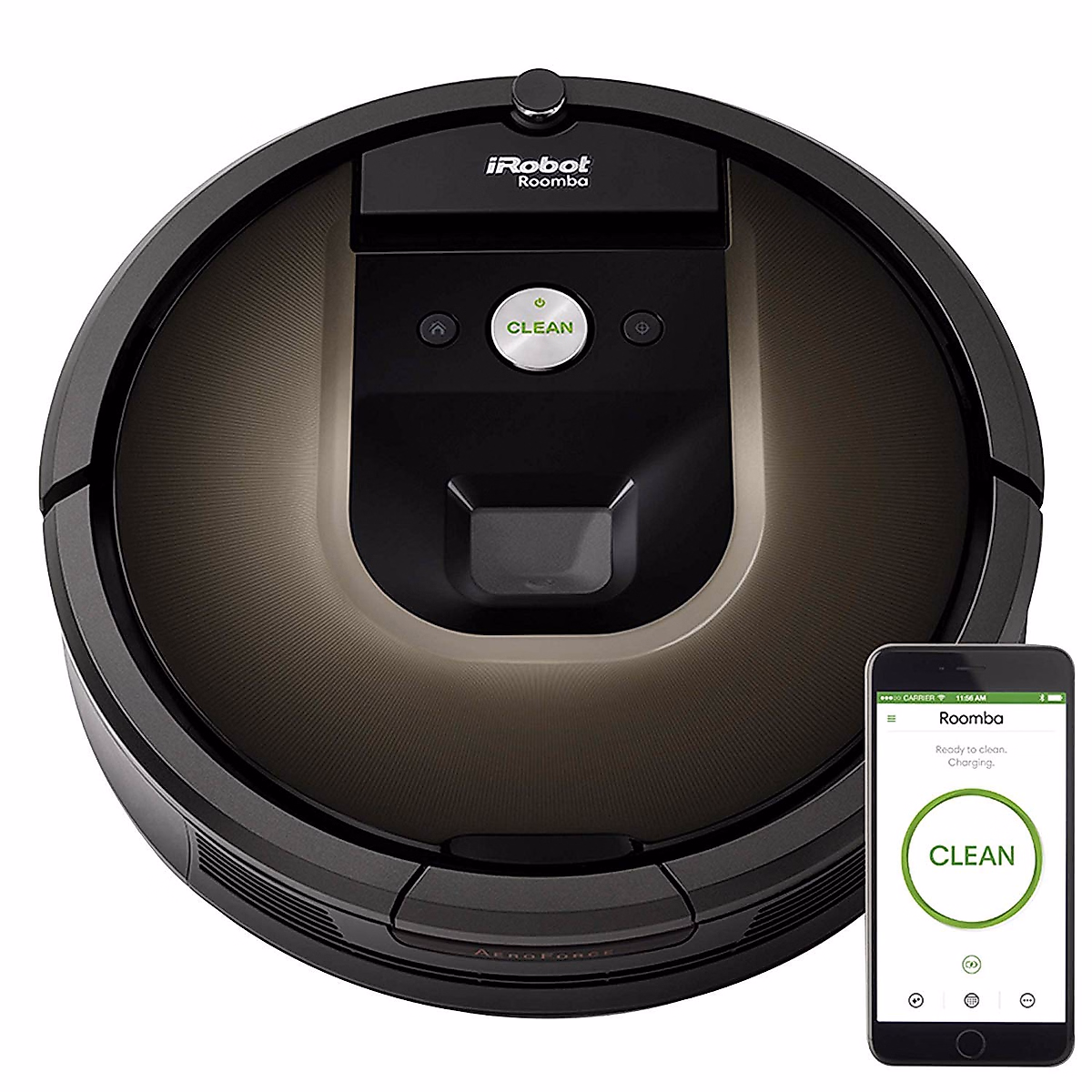 iRobot Roomba 980 Robot Vacuum-Wi-Fi Connected Mapping, Works with Alexa, Ideal for Pet Hair, Carpets, Hard Floors, Power Boost Technology, Black (Renewed)