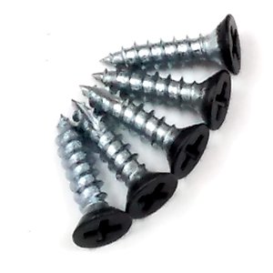 Hinge Outlet Flat Black Wood Screws for Hinges 9 x 1 Inch - Fly Cut for Self Drilling - 24 Pack