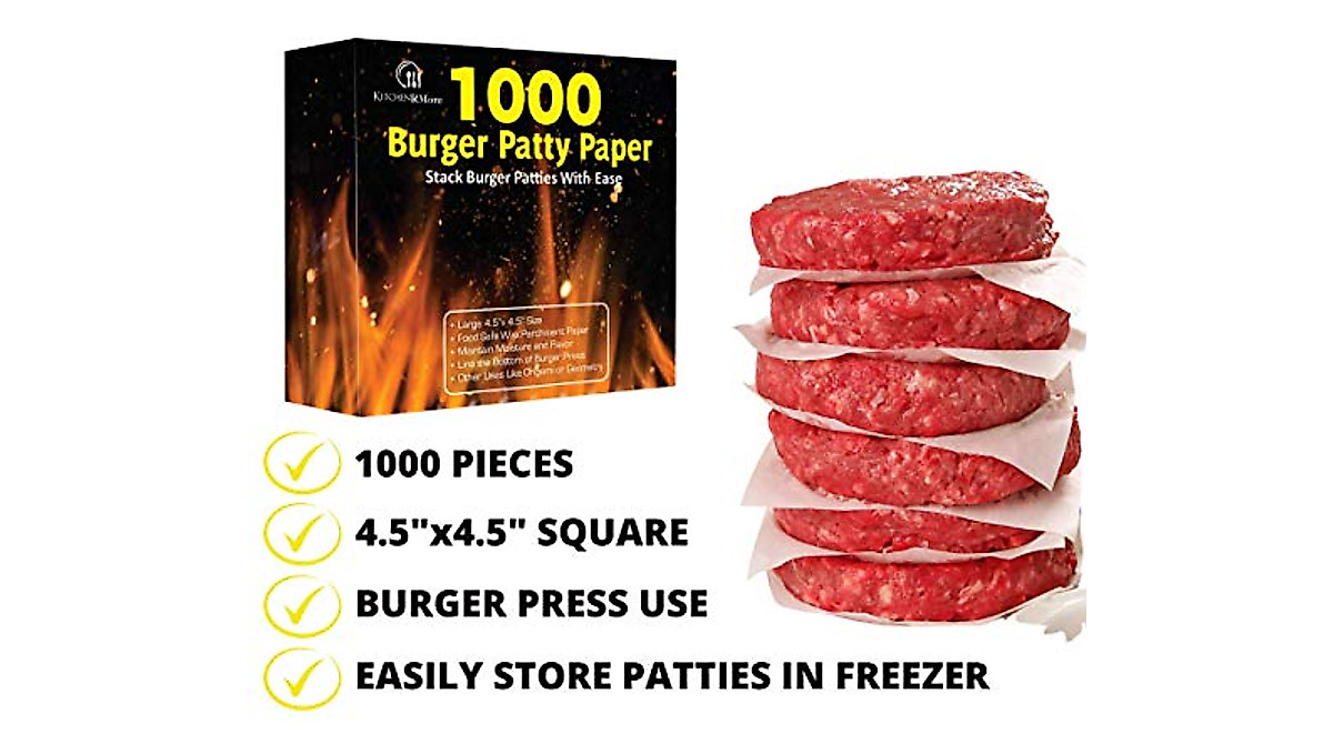 Kitchen RMore Burger Patty Paper - 1000 Pcs for Perfect Burgers