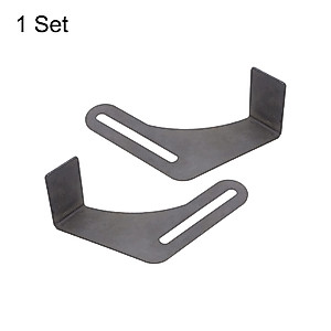HARFINGTON 2pcs Bench Grinder Tool Rest 9.84" Carbon Steel Bracket Tool Part Set with Screw for Bench Grinder Polisher, Black