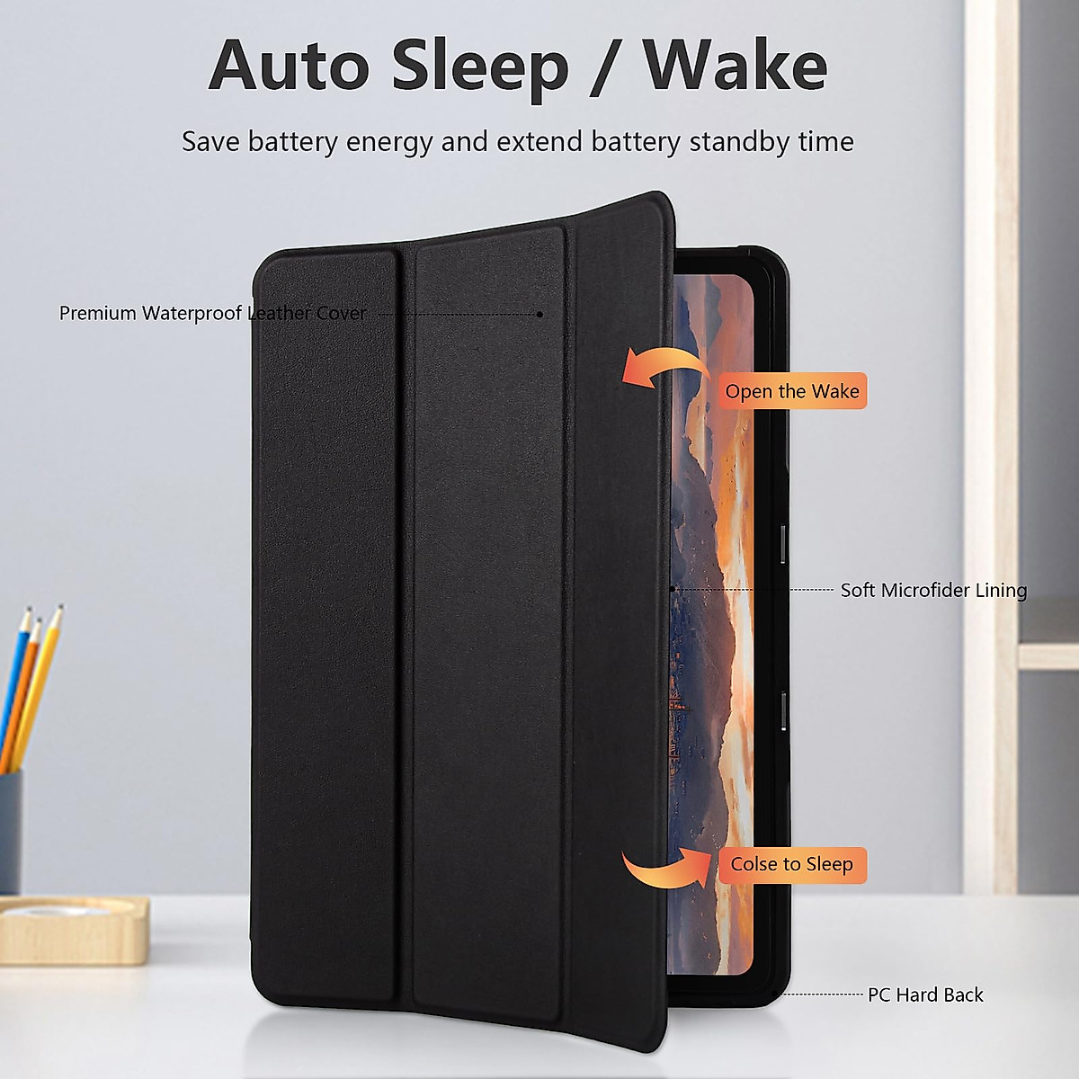 Fire HD 10 Tablet Case, Amazon Kindle Fire 10 11th 2021 Model Case, Folding Shell Stand Auto Wake/Sleep Protective Cover Case for All New Fire HD 10 & 10 Plus Tablet (11th Generation 2021 Release)