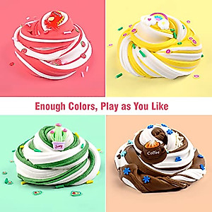 Butter Slime 8-Pack Case of Colors, Scented, Soft, Non-Sticky, Slime Kit Party Favors for Girls and Boys, Putty Slime Toys for Kids, Birthday, Classroom, Carnival Prizes, Basket Goodie Bag Stuffers