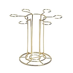 YFQHDD Iron Wine Glass Holder Stand Goblet Hanging Storage Shelf Bottles Cups Drying Rack Draining Cup Holder Kitchen Bar Organizer (Color : E, Size