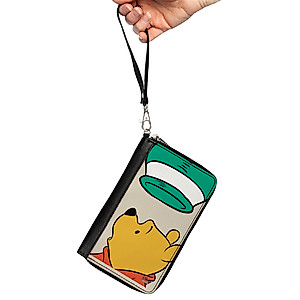 Buckle-Down Women's PU Zip Around Wallet Rectangle-Winnie The Pooh, 7.5"x4.5"