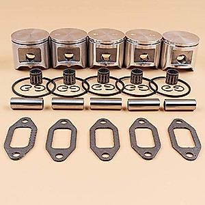 Laliva tools - 5Pcs/lot 48mm Piston Pin Ring Bearing Gasket Kit For HUSQVARNA 365 365XP Jonsered 2065 2165 Gasoline Chainsaw Parts 12mm Pin