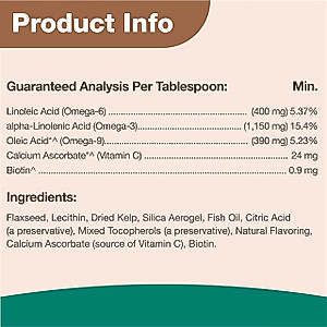 NaturVet Ultimate Skin and Coat Powder Plus Omega 3, 6 and 9 Supplement for Dogs and Cats, Powder, Made in The USA with Globally Source Ingredients 14 Ounce