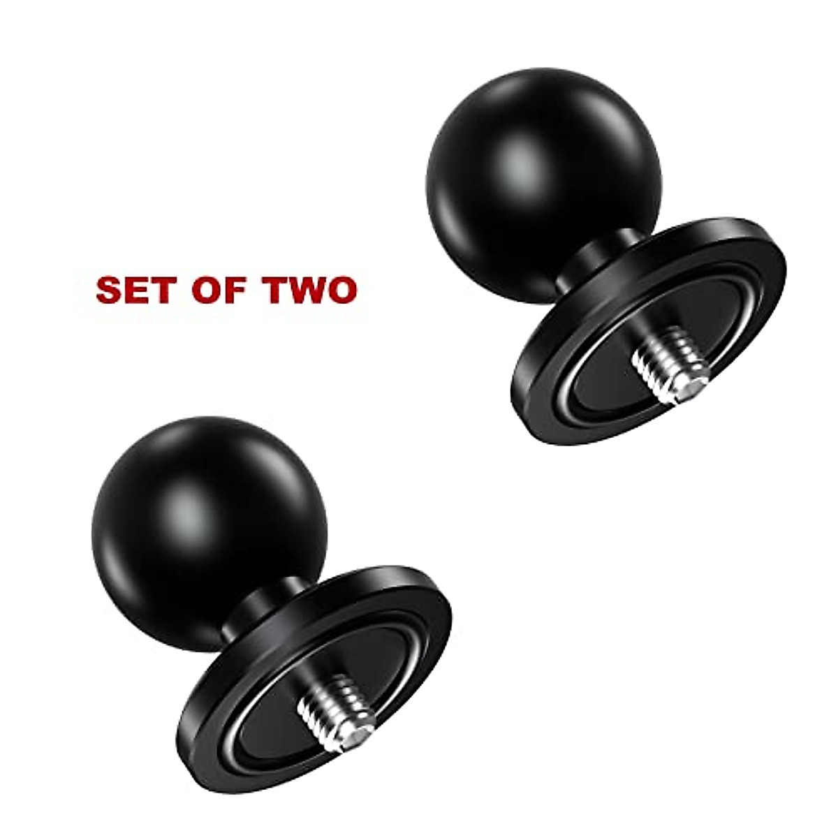 BRCOVAN 2 Pack, Aluminum Alloy 1'' Ball Adapter with 1/4"-20 Threaded Stud for Action Camera & Camcorder Compatible with RAM Mounts B Size 1'' Ball Double Socket Arm