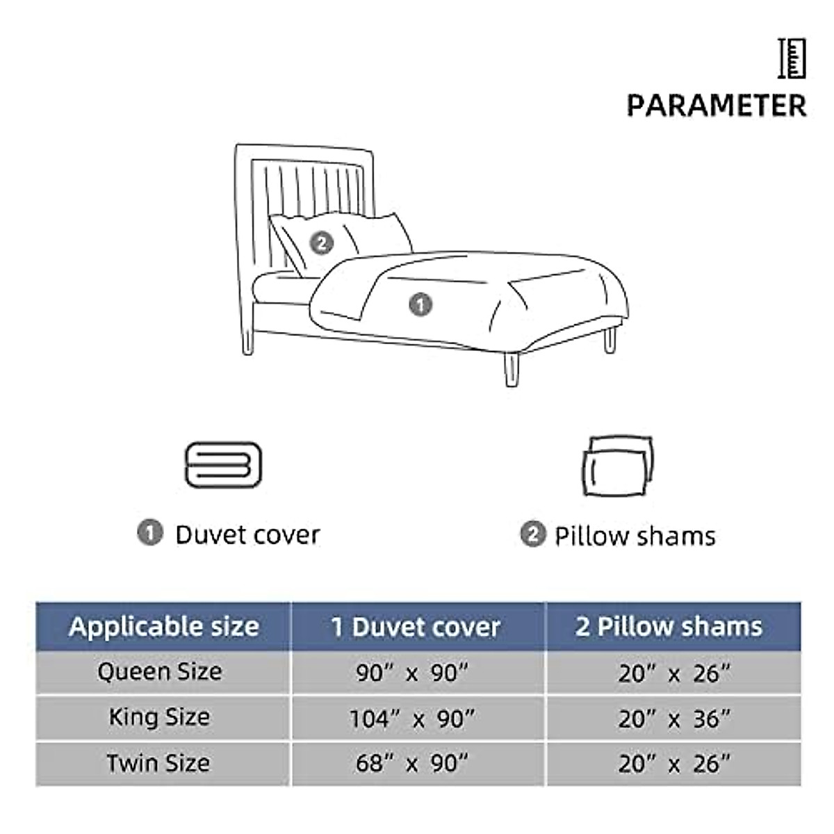 BBANGD Duvet Covers Queen Size Ultra Soft and Breathable Bedding Comforter Cover Set Washed Microfiber 3 Pieces with Zipper Closure Duvet Cover and 2 Pillow Shams(Pure White)