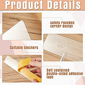 20 Pack Under Couch Blocker for Pets Bumper Toy Blockers for Furniture Stop Dog Cat with Strong Adhesive Adjustable Bumper to Stop Things Under Sofa Couch Bed, Easy to Install, 3.2 Inches High