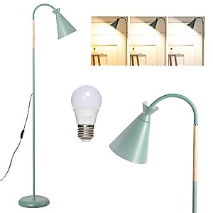 Gupuzm Gooseneck Floor Lamp Swing Arm Adjustable 360° Rotating Metal Bracket Lamp, Indoor Reading Lighting Dimming Floor Lamp Minimalist Style, Suitable for Living Room,Study, Bedroom, Office