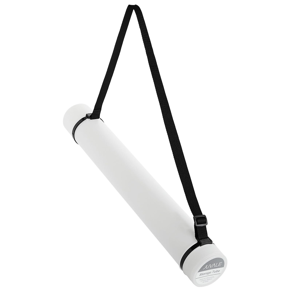 Expandable Poster Tube with Strap for Posters, Documents, Artwork, Blueprint Storage, Carrying Case for Architects, Teachers, Students, Artists (White, 24 to 40 Inches)
