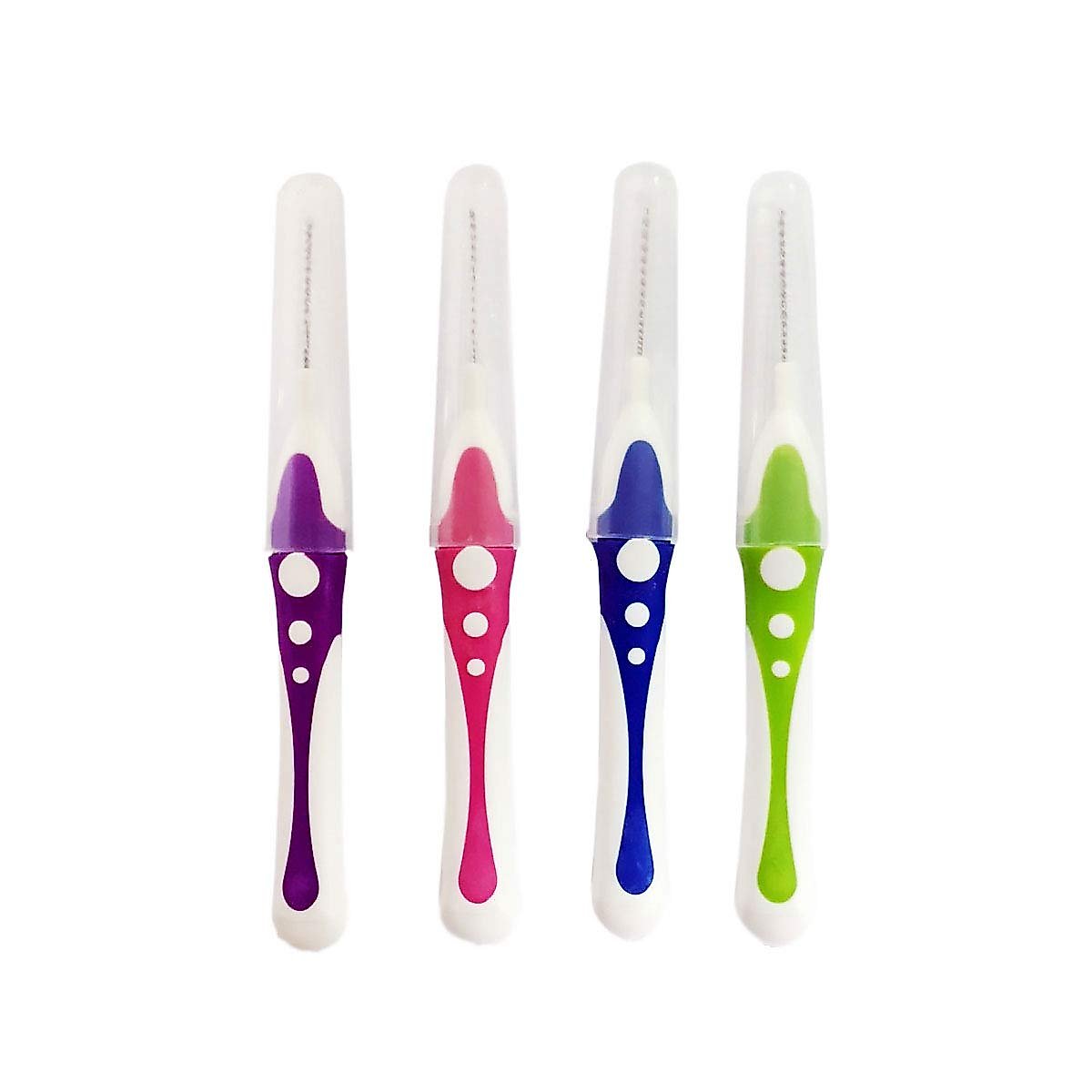 Wasser Vela 16pcs XL Size Orthodontic Interdental Brush, 4 Handle Colors, Clean Between Teeth and Braces, Flexible Handle and Durable Wire, Easy to Use and No Break (Started Pack)