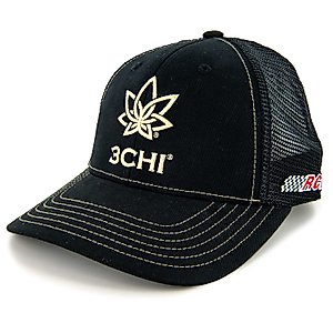 Checkered Flag Sports 2023 Kyle Busch Sponsor Hat NASCAR Adjustable Automotive Racing Mesh Baseball Cap Black
