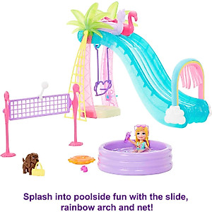 Polly Pocket Outdoor Toy with 3-inch Doll, Toy Cars & Playground Accessories, Sunshine Splash Park Playset